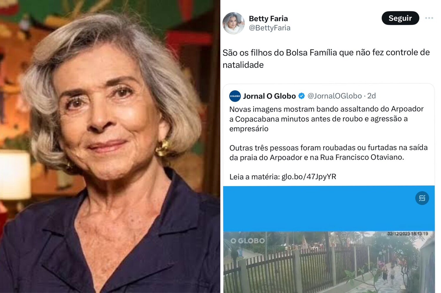 Betty Faria Culpa O Bolsa Família Por Criminalidade No Rio De Janeiro Portal Massa