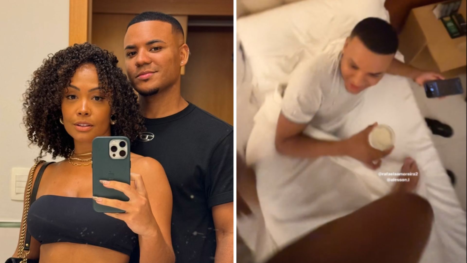 Que resenha! Rafa Moreira grava vídeo tentando seduzir Alesson Lima | Portal Massa