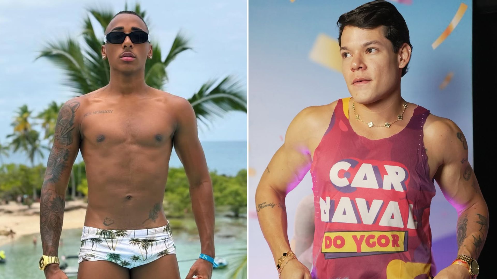 Pegaram o balde! Ygor Albu e John Rodrigues são flagrados aos beijos ...